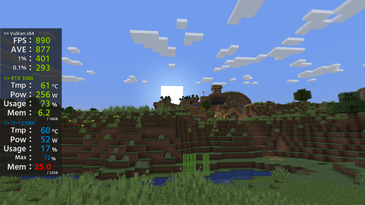 『VulkanMod』解説＆FPS比較検証と日本語化リソースパック配布