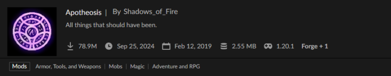 『Apotheosis』6.4.x解説＆日本語化リソースパック配布